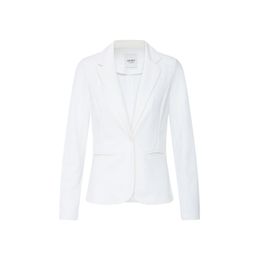 Jackenblazer oxmo "Jackenblazer OXNTanja", Damen, Gr. L, wei&szlig; (cloud dancer), Obermaterial: 71% Polyester PES. 26% Viskose CV. 3% Elasthan EL., Blazer