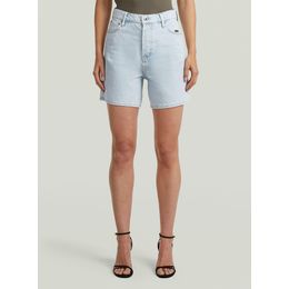 G-Star Raw Shorts G-STAR "Jett High Short Clean Edge", Damen, Gr. 24, beached faded blau galena, Obermaterial: 95% Baumwolle, 5% Baumwolle, Hosen Shorts