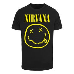 T-Shirt Merchcode "Merchcode Herren Nirvana Lithium Tee", Damen, Gr. L, schwarz, 100% Baumwolle, unifarben, normal, Rundhals, Shirts T-Shirt