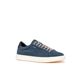 Sneaker Geox, Herren, Gr. 41, navy, Synthetik, Textil, Basic, Schuhe Sneaker, Freizeitschuh, Halbschuh, Schn&uuml;rer mit Logo-Aufn&auml;her an der Schuhzunge