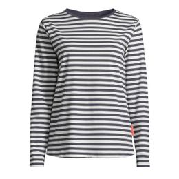 Sweatshirt SALZHAUT "Sweatshirt KANT - RINGEL", Damen, Gr. L, blau (navy sanftes wei&szlig;), Obermaterial: 100% Baumwolle CO., Sweatshirts Sweatshirt