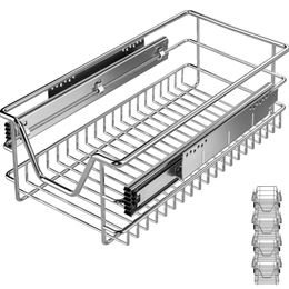 Casaria Teleskopschublade 4er-Set 30cm Schrankbreite Au&szlig;enma&szlig;