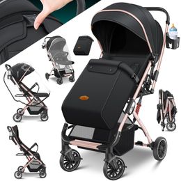 Kidiz&reg; Kinderwagen Kinderbuggy klappbar Liegebuggy Sportwagen Faltbar 360&deg; R&auml;der 5-Punkt Gurt Inkl. Fu&szlig;sack, Getr&auml;nkehalter, Regenabdeckung & Moskitonetz verstellbare R&uuml;ckenlehne & Sonnenverdeck