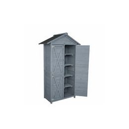 Werkzeugschrank aus Holz, ca. 88 x 45,5 x 168 cm - Grau