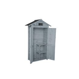 Werkzeugschrank aus Holz, ca. 88 x 45,5 x 168 cm - Grau - Fenster