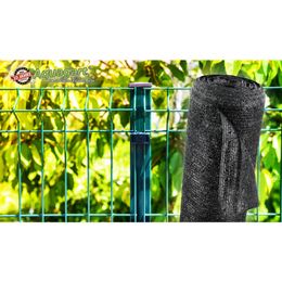 Aquagart 8m Schattiernetz Zaunblende Tennisblende Windschutznetz Sichtschutzzaun 90g 2m b