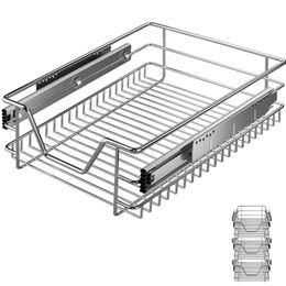 Casaria Teleskopschublade 3er-Set 40cm Schrankbreite Au&szlig;enma&szlig;