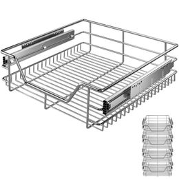 Casaria Teleskopschublade 4er-Set 50cm Schrankbreite Au&szlig;enma&szlig;