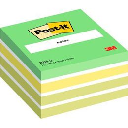 Post-it Haftnotiz-W&uuml;rfel Gr&uuml;n 76 x 76 mm, gro&szlig;er Vorrat an Notes, stark haftend & r&uuml;ckstandsfrei abl&ouml;sbar, PEFC-zertifiziert