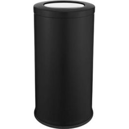 Abfalleimer Select mit Schwingdeckel, 68 l, Stahlblech, schwarz