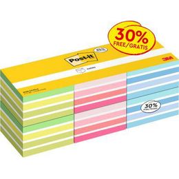 Post-it Haftnotiz-W&uuml;rfel Set farbig sortiert, 76 x 76 mm, 6 W&uuml;rfel &agrave; 450 Blatt, haftstark, repositionierbar & r&uuml;ckstandsfrei abl&ouml;sbar, PEFC-zertifiziert