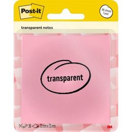 Post-it transparente Haftnotizen Pastellorange, halbtransparent f&uuml;r B&uuml;cher & Skripte, r&uuml;ckstandsfrei abl&ouml;sbar, papierfreundlich, 36 Blatt/Pad
