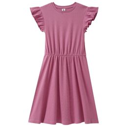 Yigga M&auml;dchen Kleid mit Rippstruktur