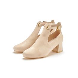 Lascana Stiefelette beige Gr. 39 f&uuml;r Damen