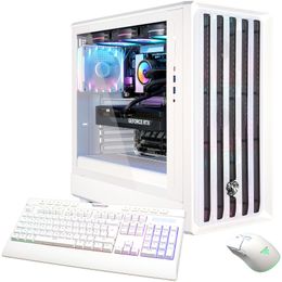 GAMEMAX Gaming-PC "CLAW WH 8110 AMD Ryzen 5 9600X 32GB DDR5 1TB SSD RTX 5060", wei&szlig;, Microsoft Windows 11 Home (64 Bit), 32 GB RAM 1.000 GB SSD, Desktop-PCs, DDR5 RAM, Windows 11, Wasserk&uuml;hlung