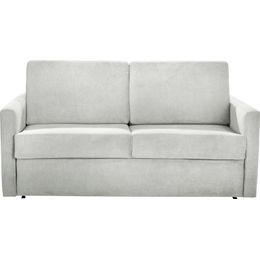 Schlafsofa Home Affaire "Goldpoint 162 cm, Dauerschl&auml;fer, Liegefl&auml;che 120/200cm", grau (hellgrau), B:162cm H:85cm T:100cm, Struktur weich: (100% Polyester);Luxus-Microfaser weich: (100% Polyester), Sofas, Schlafsofa, 2-Sitzer mit Bettfunktion, Bonell-Federkernmatratze