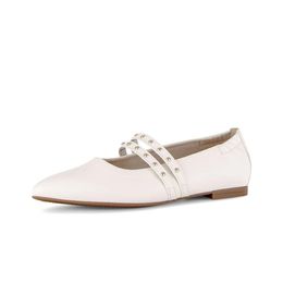 Ballerina Gabor "Eleganter Ballerina", Damen, Gr. 42,5, creme, Schuhe Ballerina