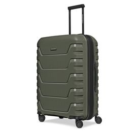 Trolley SMARTBOX "Edition 01 4 Rollen Trolley 66 cm mit Dehnfalte", Gr. 75 l, oliv, Polypropylen, Koffer