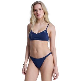 Badeslip Roxy "Roxy Shine Cheeky", Damen, Gr. L, US-Gr&ouml;&szlig;en, blau, Obermaterial: 71% recyceltem Nylon, 10% Metallisierte Faser, 10% Nylon, 9% Elasthan;, Badehosen