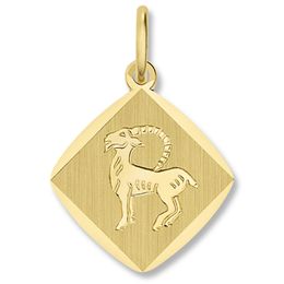 Sternzeichenanh&auml;nger ONE ELEMENT "Steinbock Sternzeichen Anh&auml;nger aus 333 Gelbgold", gold, Schmuckanh&auml;nger, Damen, Steinbock, Gelbgold 333 Gold, Gelbgold 333, Gold