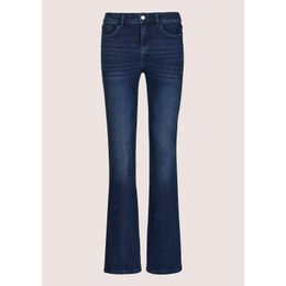 Madeleine Mode Regular-fit-Jeans MADELEINE "Schlaghose Five-Pocket-Jeans im Bootcut-Style", Damen, Gr. 19, N + K Gr, blau, Obermaterial: 83% Baumwolle CO. 15% Polyester PES. 2% Elasthan EL., Modern, normal, Jeans