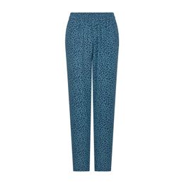 Schlupfhose GOLDNER "Luftige Sommerhose mit Bl&uuml;tenmuster", Damen, Gr. 46, N-Gr, dunkelblau, gemustert, Obermaterial: 100% Viskose CV., schmal, Hosen Schlupfhose, setiliche Eingrifftaschen