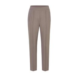 Schlupfhose GOLDNER "Kurzgr&ouml;&szlig;e Elegante 7/8-Schlupfhose SARA", Damen, Gr. 19, K-Gr, beige (taupe), Obermaterial: 50% Polyamid PA. 45% Viskose CV. 5% Elasthan EL., Hosen Schlupfhose, Ohne