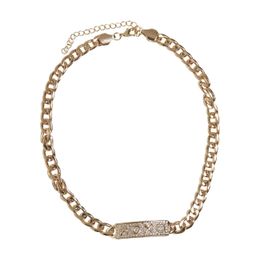 Edelstahlkette Urban Classics "Urban Classics Unisex XOXO Necklace", gold, Halsketten, Damen, onesize, Edelstahlkette