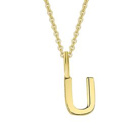 Kettenanh&auml;nger ONE ELEMENT "Buchstabe U Buchstaben Anh&auml;nger aus 333 Gelbgold", gold, Schmuckanh&auml;nger, Damen, U, Gelbgold 333 Gold, Gelbgold 333, Gold, Kettenanh&auml;nger
