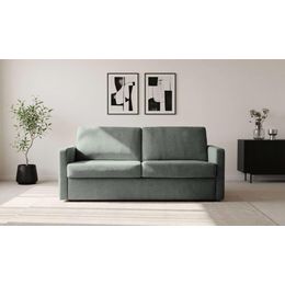 Schlafsofa Home Affaire "GOLDPOINT 182cm, Dauerschl&auml;fer, Liegefl&auml;che 140/200 cm", grau, B:182cm H:85cm T:100cm, 100% PES, Sofas, Schlafsofa, 3-Sitzer mit Dauerschl&auml;fer-Funktion, Bonell-Federkernmatratze