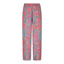 Schlupfhose GOLDNER "Leichte Sommerhose mit Paisley-Print", Damen, Gr. 40, N-Gr, rot (koralle, gemustert), Obermaterial: 100% Viskose CV., weit, Hosen Schlupfhose, Eingrifftaschen