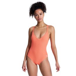 Badeanzug Roxy "Roxy Sunshine One-Piece", Damen, Gr. L, camellia, Recycling-Polyester, Badeanz&uuml;ge Badeanzug