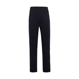 Stoffhose GOLDNER "Sportive Loungehose, elastischer Bund", Damen, Gr. 40, N-Gr, blau (marine), Obermaterial: 60% Baumwolle CO. 35% Polyester PES. 5% Elasthan EL., normal, Hosen Stoffhose, Breiter Schlupfbund