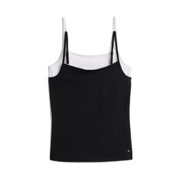 Tr&auml;gertop "2 PACK CAMI", Damen, Gr. L (40), wei&szlig;, schwarz, Single Jersey, Obermaterial: 95% Baumwolle, 5% Elasthan, Tommy Hilfiger Underwear, unifarben, Basic, regular fit normal, tiefer Rundhals, Tops Tr&auml;gertop, Regular fit, mit verstellbaren Tr&auml;gern