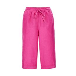 Schlupfhose GOLDNER "Sportliche CARLA Midihose", Damen, Gr. 38, N-Gr, pink, Obermaterial: 100% Leinen LI., gerade, Hosen Schlupfhose, Mit Bindeband