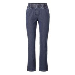 Regular-fit-Jeans GOLDNER "Klassische Jeansschlupfhose LOUISA", Damen, Gr. 40, N-Gr, blau (dunkelblau), Obermaterial: 78% Baumwolle CO. 20% Polyester PES. 2% Elasthan EL., normal, Jeans, Dehnbar in jede Richtung