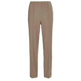Schlupfhose GOLDNER "Rippenhose mit Biesen", Damen, Gr. 38, N-Gr, beige (sand), Obermaterial: 100% Polyester COOLMAX(R) PES(Coolmax)., normal, Hosen Schlupfhose, Ohne