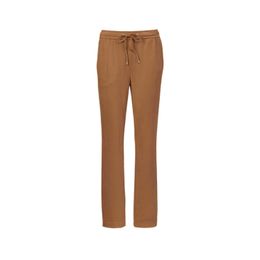 2-in-1-Hose GOLDNER "Kurzgr&ouml;&szlig;e Freizeithose SARA in Veloursleder-Optik", Damen, Gr. 20, K-Gr, braun (camel), Obermaterial: 90% Polyester PES. 10% Elasthan EL., Modisch, normal, Hosen, Elastischer Bund