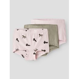 Hipster name it "NMFTIGHTS 3P BALLERINA HORSE NOOS", M&auml;dchen, Gr. 104, 3 Stk., ballerina, Jersey, Obermaterial: 95% Baumwolle, 5% Elasthan, bedruckt, unifarben, eng, Unterhosen