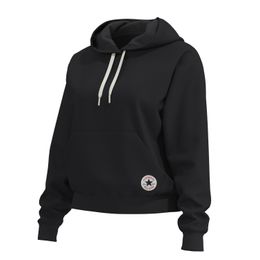 Kapuzensweatshirt Converse "CHUCK PATCH HOODIE", Damen, Gr. L, schwarz, Obermaterial: 80% Baumwolle, 20% Polyester, Sweatshirts, mit Kapuze, f&uuml;r sportliche Aktivit&auml;ten und Freizeit