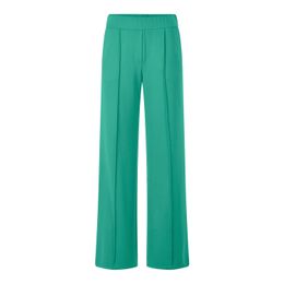 Stoffhose GOLDNER "Jersey-Hose mit Biesen", Damen, Gr. 40, N-Gr, gr&uuml;n, Obermaterial: 67% Viskose CV. 27% Polyester PES. 6% Elasthan EL., weit, Hosen Stoffhose, seitliche Eingriffstaschen