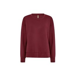 Strickpullover soyaconcept "Soya Concept Sweater SC_BANU", Damen, Gr. S, 4850 dunkelrot, Obermaterial: 48% Modal, 48% Polyester, 4% Elasthan, Pullover Strickpullover
