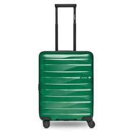 Trolley BERGPFEIL "Travel 4-Rollen Kabinentrolley S 55 cm mit Dehnfalte", Gr. 44 l, gruen, Polypropylen, Koffer