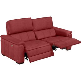 2,5-Sitzer Egoitaliano "Capucine Breite 200cm, hoher Sitzkomfort", rot (marsala), B:200cm H:99cm T:97cm, Sofas, wahlweise mit elektrisch oder manuell verstellbarer Relaxfunktion