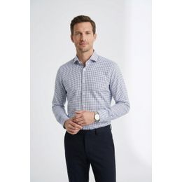 Langarmhemd OLYMP "Level 5", Herren, Gr. 44, Verl&auml;ngerter Arm, wei&szlig;, Web, Obermaterial: 97% Baumwolle, 3% Elastolefin, Hemden, Royal-Kentkragen, body fit, Businesshemd, extra langer Arm