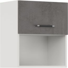 Klapph&auml;ngeschrank IMPULS K&Uuml;CHEN "Prag", in vier Breiten, H&ouml;he: 57,9 cm", grau (beton, optik schiefer dunkelgrau), B:50cm H:57,9cm T:34,2cm, Dekorfolie, Holzwerkstoff, Schr&auml;nke, vormontiert, mit Klappt&uuml;r und offener Nische