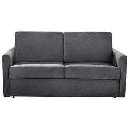 Schlafsofa Home Affaire "Goldpoint 162 cm, Dauerschl&auml;fer, Liegefl&auml;che 120/200cm", grau (anthrazit), B:162cm H:85cm T:100cm, Struktur weich: (100% Polyester);Luxus-Microfaser weich: (100% Polyester), Sofas, Schlafsofa, 2-Sitzer mit Bettfunktion, Bonell-Federkernmatratze