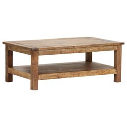 Landscape Couchtisch, Natur, Schwarz, Holz, Metall, Mangoholz, massiv, rechteckig, eckig, 70x45x115 cm, Stauraum, Wohnzimmer, Wohnzimmertische, Couchtische, Couchtische mit Stauraum