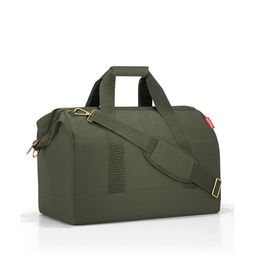 Reisenthel Reisetasche Allrounder L urban forest gold, Waldgr&uuml;n, Textil, 48x39.5x29 cm, Innensteckf&auml;cher, Tragehenkel, verstellbarer Schultergurt, Freizeit, Koffer & Taschen, Reisetaschen