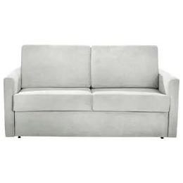 Schlafsofa Home Affaire "Goldpoint 162 cm, Dauerschl&auml;fer, Liegefl&auml;che 120/200cm", grau (hellgrau), B:162cm H:85cm T:100cm, Struktur weich: (100% Polyester);Luxus-Microfaser weich: (100% Polyester), Sofas, Schlafsofa, 2-Sitzer mit Bettfunktion, Bonell-Federkernmatratze